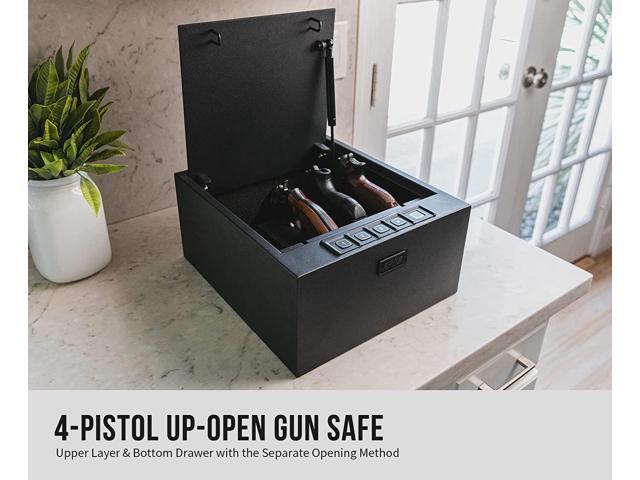 Gun Safe,4-Pistol Multifunction Gun Safe,California DOJ Certified,Quick ...