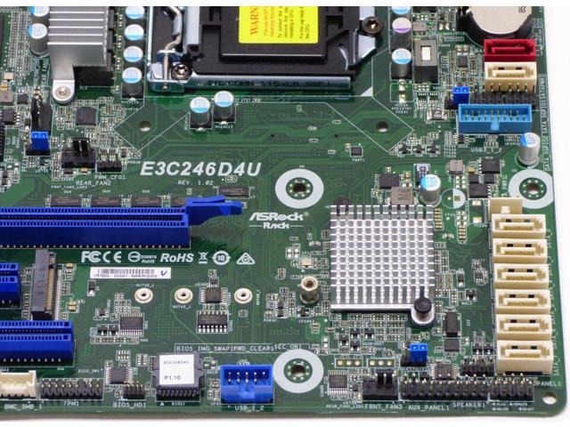 Refurbished: ASRock Rack E3C246D4U Motherboard + IO Plate | LGA 1151 ...