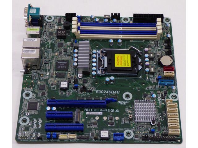 Refurbished: ASRock Rack E3C246D4U Motherboard + IO Plate | LGA 1151 ...