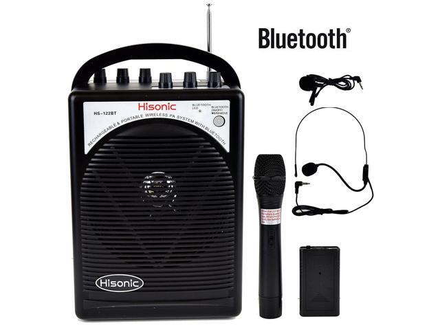 HISONIC HS122BT-HL Portable PA System with Dual Channel Wireless ...
