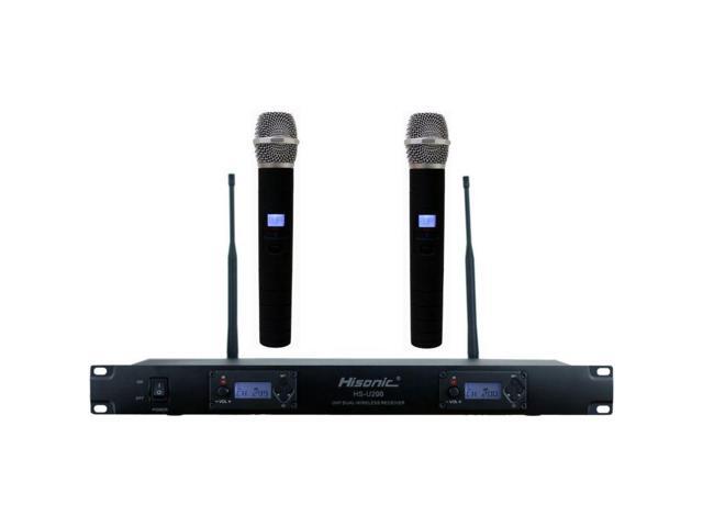 Hisonic HSU200H Dual UHF 100-Ch Wireless Microphone System - Newegg.com