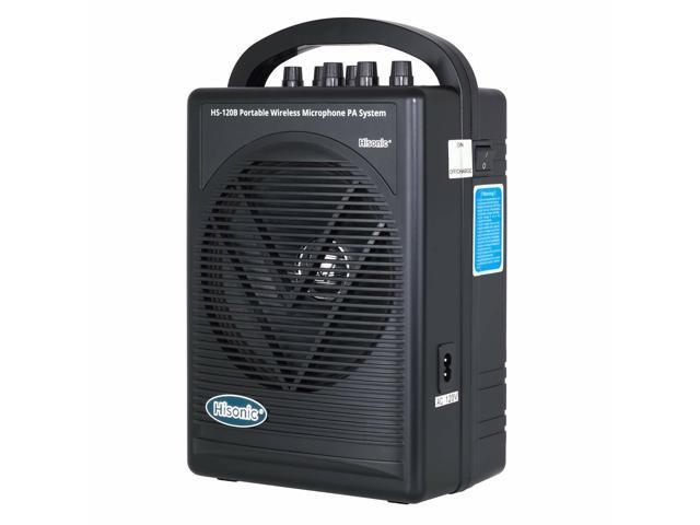 Hisonic HS120B Portable Speaker System with Wireless Microphones Black ...