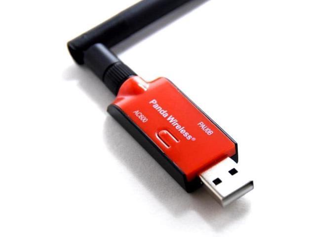 Panda Wireless PAU0B AC600 Dual Band (2.4GHz and 5GHz) Wireless N USB ...