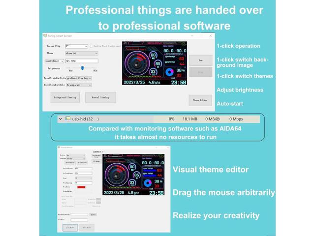 English Version Computer Temp Monitor, PC Sensor Panel Display, PC ...