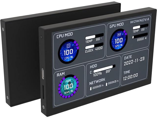 5" Computer Temp Monitor (Dynamic Theme Supported), Pc Temperature ...