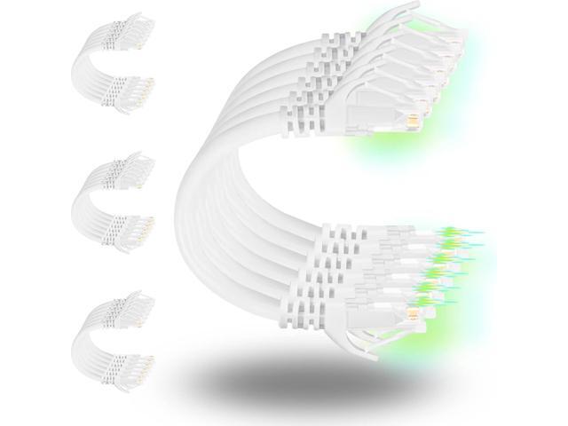 Patch Cables Cat6 3ft (24 Pack), Ethernet Patch Cable 10G, Cat 6 Patch ...