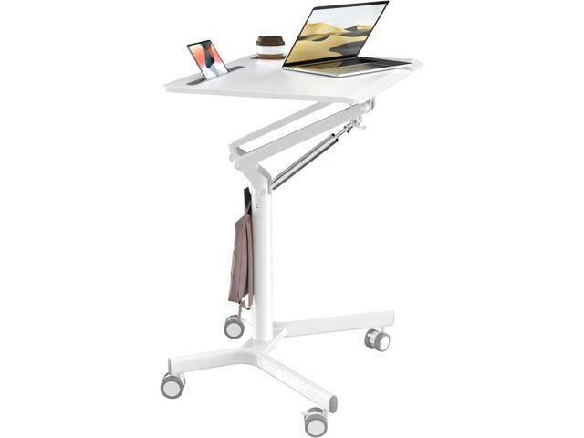 Mobile Standing Desk, 28 inch Small Height Adjustable Rolling Laptop ...