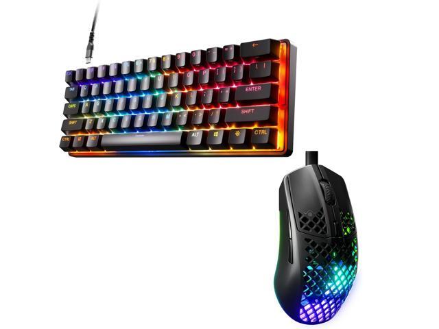 SteelSeries Gaming Keyboard Mouse Set - Apex 9 Mini HotSwap Optical 60% ...