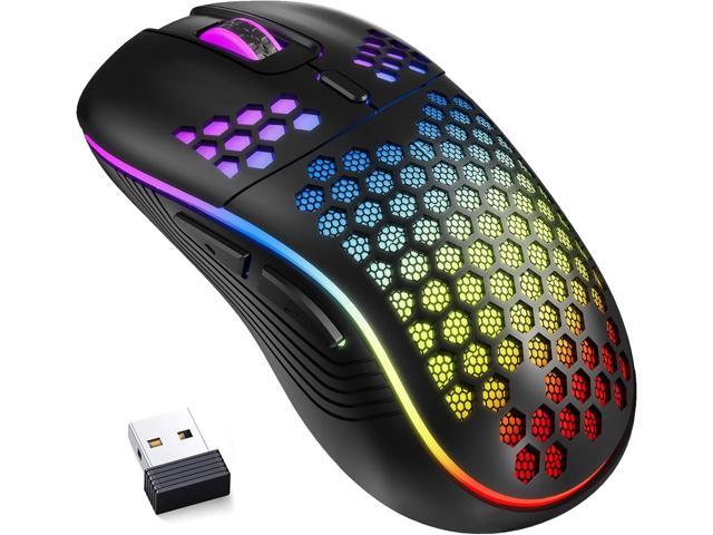 Wireless Gaming Mouse Honeycomb 2.4G USB Cordless Mouse RGB ...