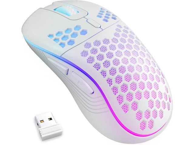 Wireless Gaming Mouse Honeycomb 2.4G USB Cordless Mouse RGB ...