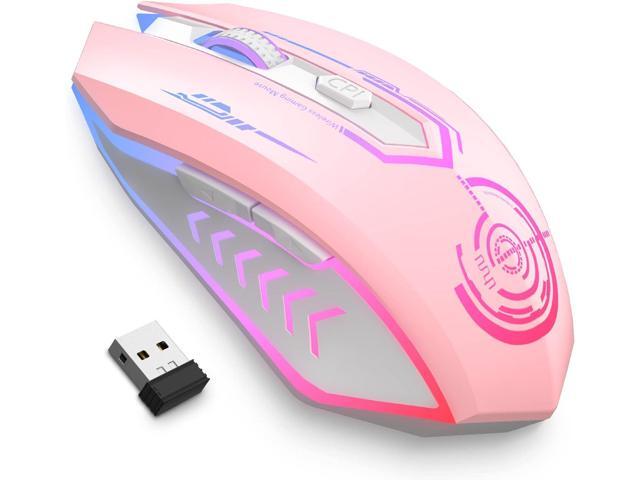 Wireless Gaming Mouse Up to 10000 DPI, Rechargeable USB Wireless Mouse ...