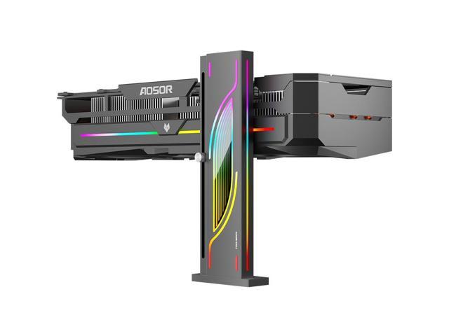 GPU Bracket, ARGB Graphics Card Magnetic Base Sliding Adjustable GPU ...