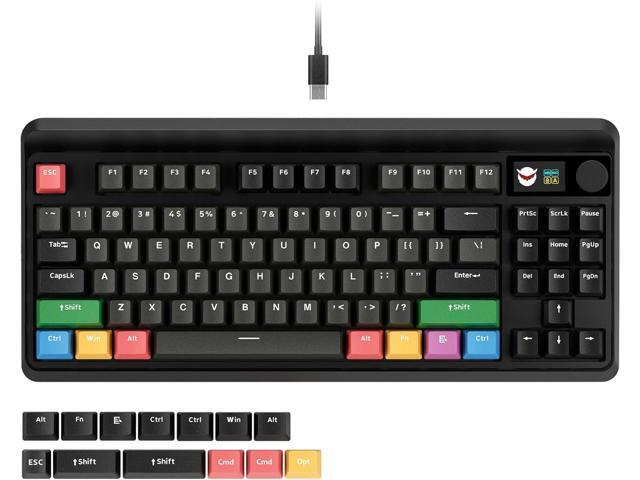 XVX Wired 75% Retro Gaming Keyboard with 2 HUB Ports, M87 Pro ...