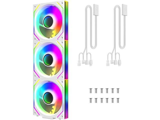 3 Pack - UNI Fan 120mm White Edition Infinity Mirror Module Daisy-Chain ...