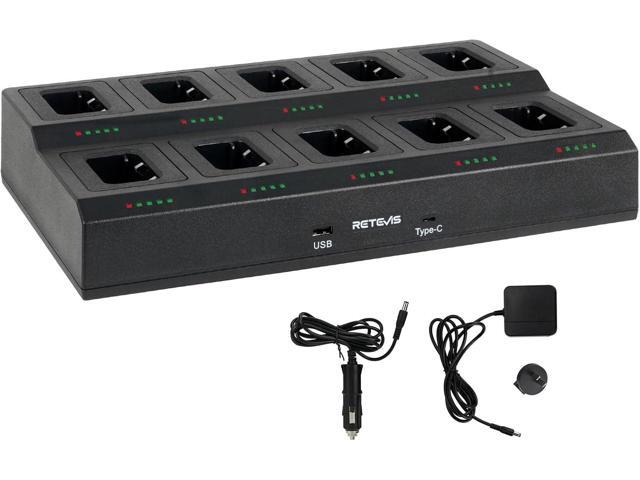 Retevis RT68 10-Way Charger, Multi Unit Rapid Charger, for Retevis RT68 ...