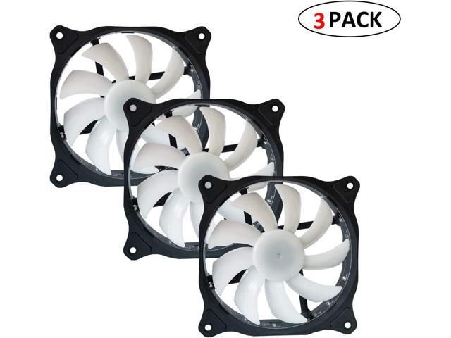120mm Computer Fans PC Red LED Case Fan Quiet 12V 3Pin Gaming PC ...