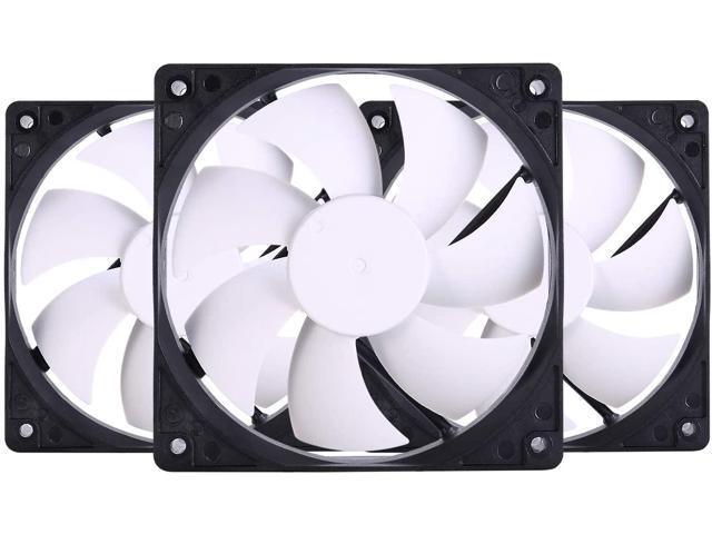 120mm PC Computer Fans CPU Case Fan 12V 3Pin White Quiet CPU Case ...