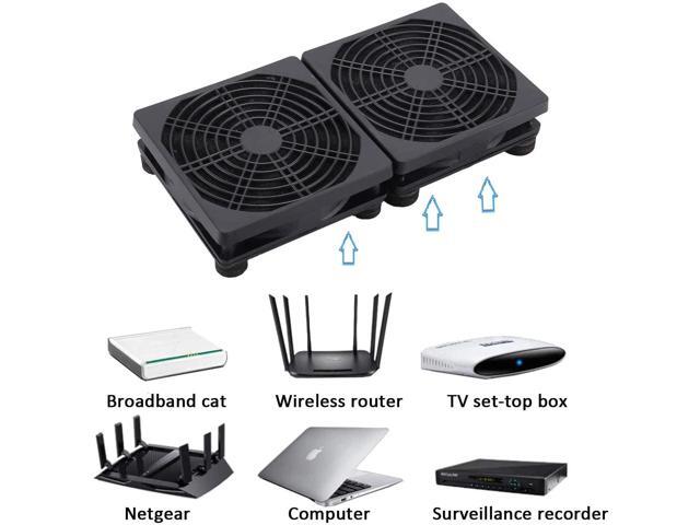 120mm 5V Dual USB Powered PC Router Fans with Speed Controller USB High ...