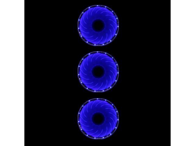 120mm Computer PC Blue LED Case Fan Quiet 12V 3pin Gaming PC Computer ...