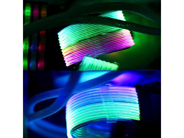 PANO-MOUNTS ATX RGB Extension Cable Dual 8Pin Graphics Card GPU Sleeved ...