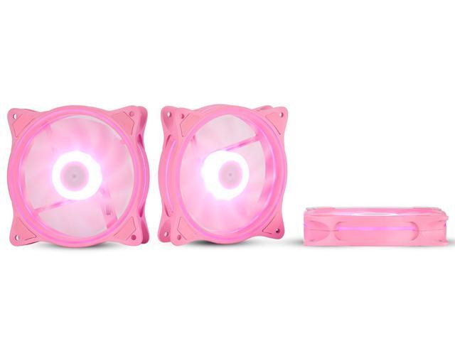 120mm Computer PC Cooling Fan Pink LED Case Cooler Fan Quiet 12V ...