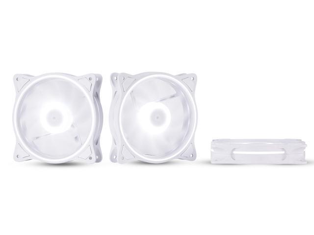 120mm Computer PC Cooling Fan White LED Game Case Cooler Fan Quiet 12V ...