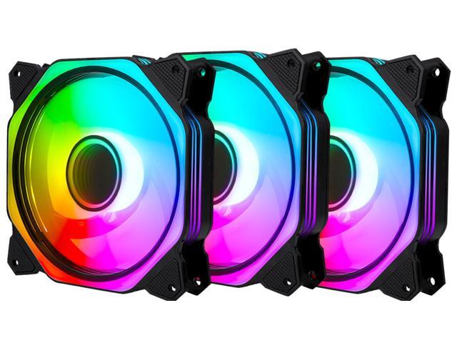 PANO-MOUNTS 120mm RGB Fans 5V 3Pin Addressable RGB PWM PC Computer CPU ...