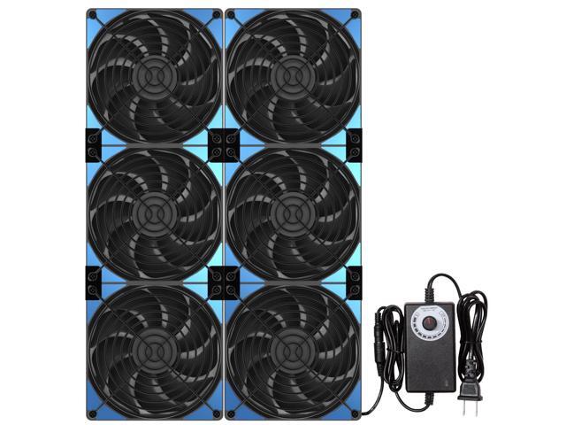 PANO-MOUNTS 120mmx6 720mm Adjustable Computer PC Vent Fans with 3V-12V ...