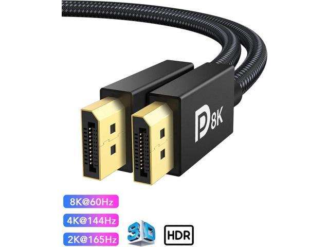 8K DisplayPort Cable 10 Foot, DP to DP Cable 1.4 Support 8K@60Hz ...