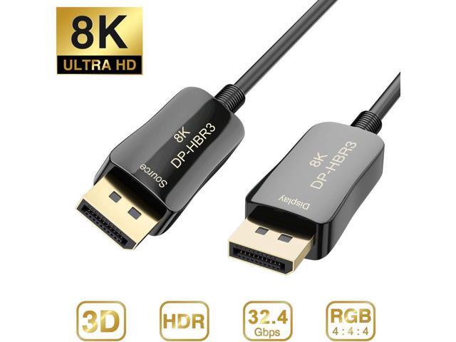 DP Fiber Cable 33ft,Displayport Fiber Optic Cable High Speed 32.4 Gbps ...
