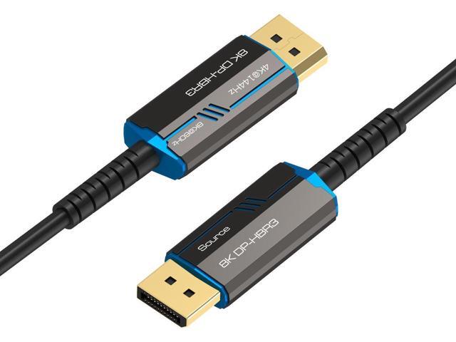 8K Fiber Optic DisplayPort Cable Light High Speed Support 32.4 Gbps 8K ...