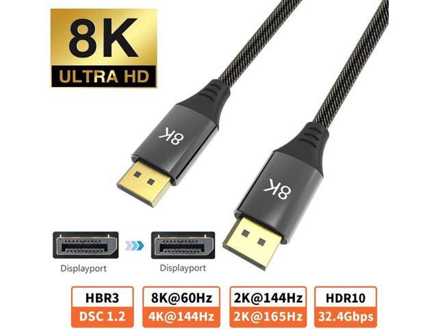8K Displayport 1.4 Cable 10Feet,Supports 8K@60Hz, 4K@144Hz High Speed ...