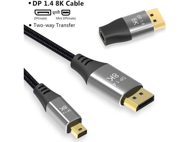 8K Mini DisplayPort to DisplayPort 1.4 Cable, [8K@60Hz, 4K@144Hz, 2K ...