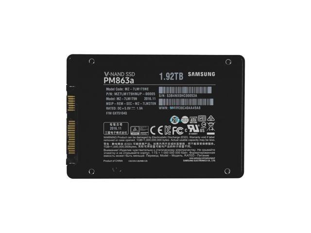 Refurbished: Samsung PM863a 1.92TB SATA 6Gb/s 2.5" Enterprise SSD ...