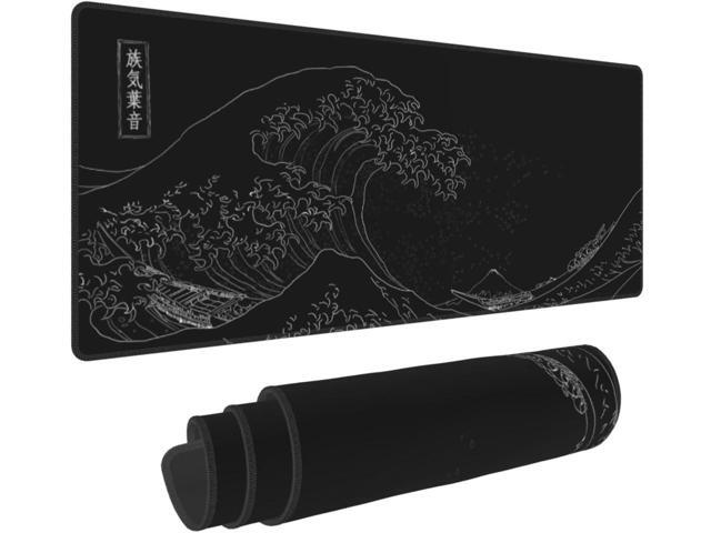 Extended Large Anime Black Mouse Pad The Great Wave off Kanagawa ...