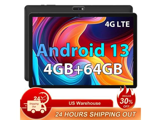 JIMTAB 2024 Android Tablet Octa Core 10" 2 in 1 Android 13 Tablets, 4GB ...