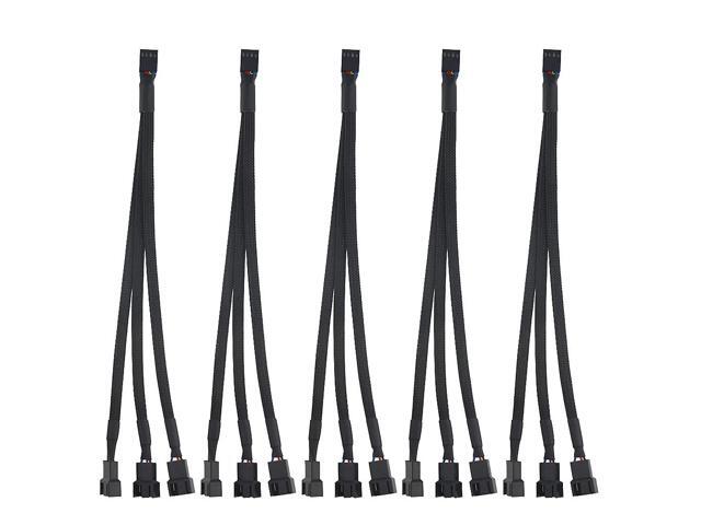 WMYCONGCONG 5 PCS Fan Splitter Cable 4 Pin Y Splitter 1 to 3 Converter ...