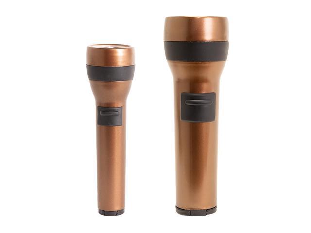 2pc Copper Finish LED Flashlight Set - Newegg.com