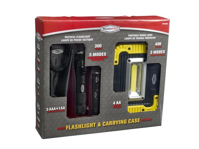 Flashlight Combo Kit With Work Light Portable Emergency Lighting Set ...