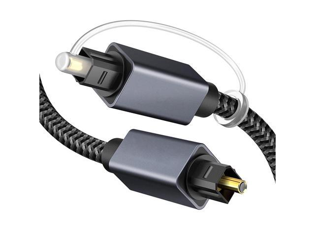 Toslink cable, optical audio cable 3 feet short fiber optic cable for ...