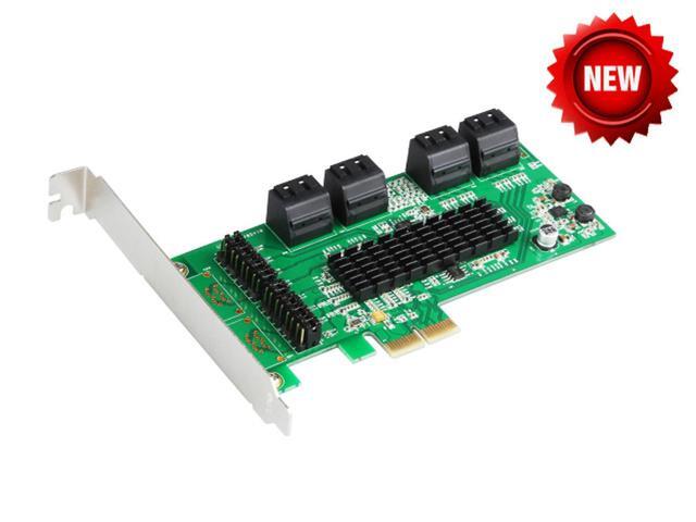 Marvell Chipset 8 Ports SATA 6GB PCI Express Controller Card PCI-e to ...