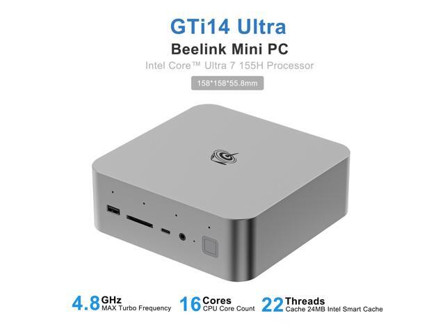 Beelink Mini PC GTi14 Ultra, Intel Core Ultra 7 155H(up to 4.8GHz), RAM ...