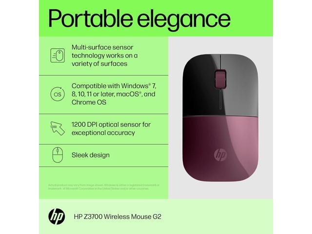 HP Z3700 G2 Wireless Mouse Cross operating systems, up to 1200 DPI ...