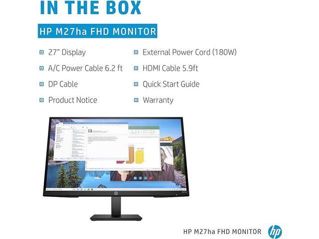 Refurbished: HP M27ha Full HD Monitor (1920 x 1080p) IPS 27-inch ...