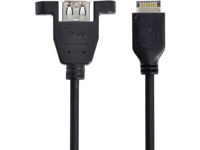 USB 3.1 Type-E Front Panel Header Male to USB 3.0 Type-A Female ...