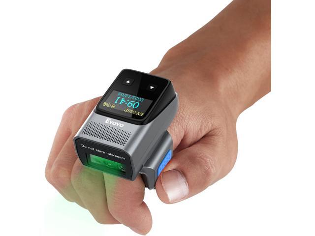 Eyoyo Wearable Ring Barcode Scanner with Display, Mini 2D QR Bluetooth ...