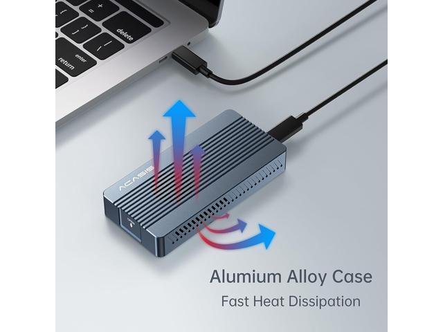 ACASIS 40Gbps M.2 NVMe SSD Enclosure with Built-in Cooling Fan, Tool ...