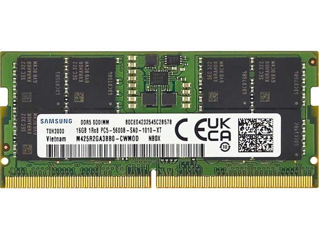 16GB DDR5 5600MHz PC5-44800 CL46 SODIMM 1Rx8 Single Rank 1.1V 262-Pin ...