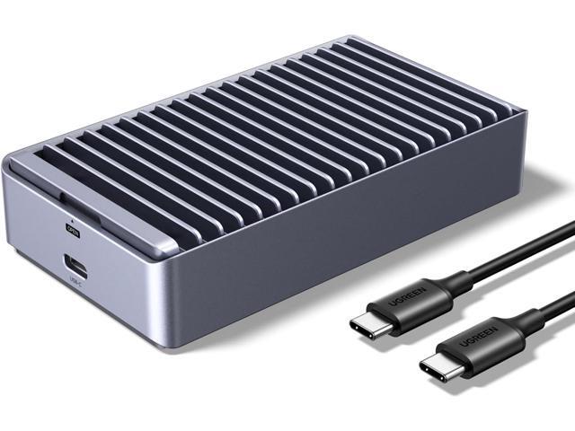 40Gbps M.2 NVMe SSD Enclosure, External SSD Drive with Double-Sided Fin ...