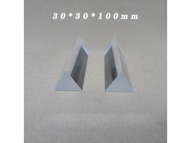 30*30*100MM Optical Experiment Rainbow Triangle Refractive Diamond Lens ...